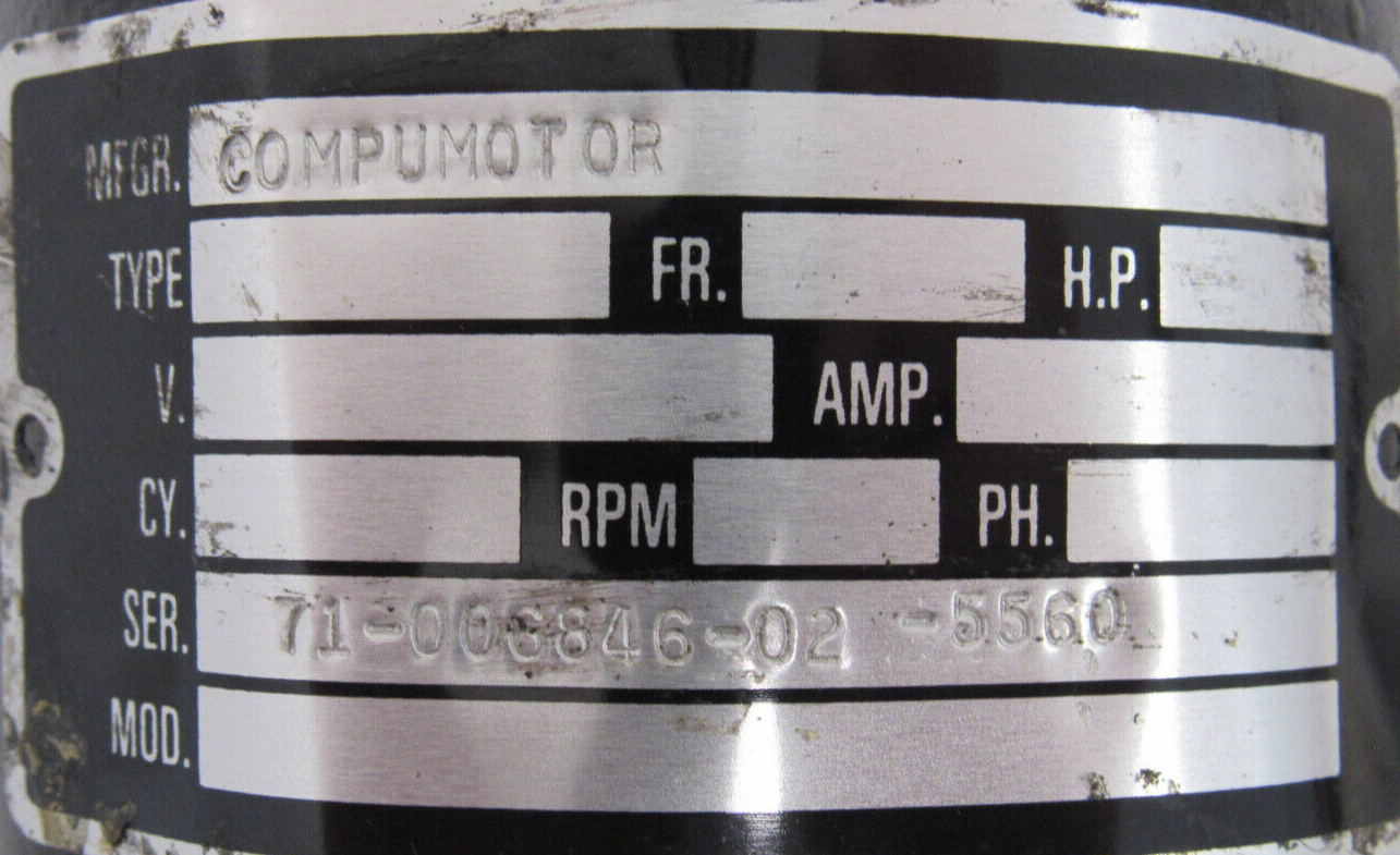 REFURBISHED COMPUMOTOR 71-006846-02 MOTOR 7100684602 - SB Industrial ...