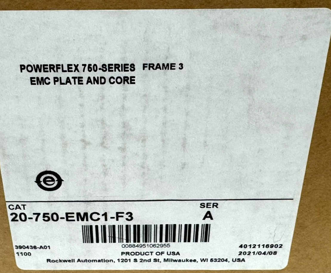 ALLEN BRADLEY 20-750-EMC1-F3 POWERFLEX 750 EMC PLATE & CORE SER. A ...