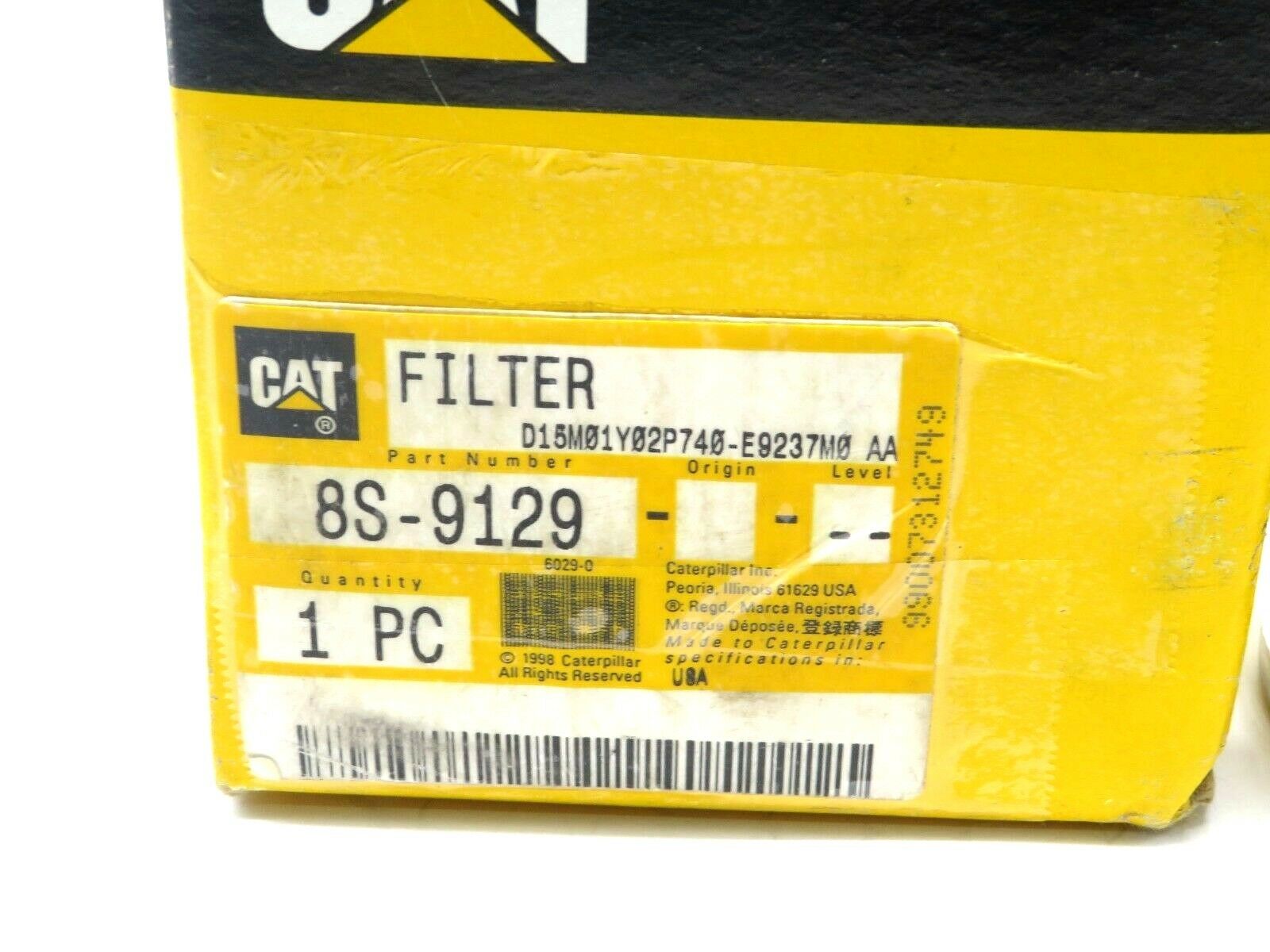 NEW CATERPILLAR 8S-9129 FLUID FILTER 8S9129 - SB Industrial Supply, Inc.