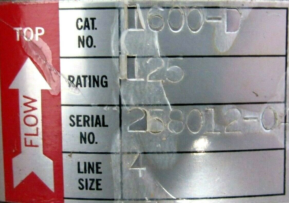 NEW DANIEL CHEXTER 1600-D CHECK VALVE 4" 1600D - SB Industrial Supply, Inc.