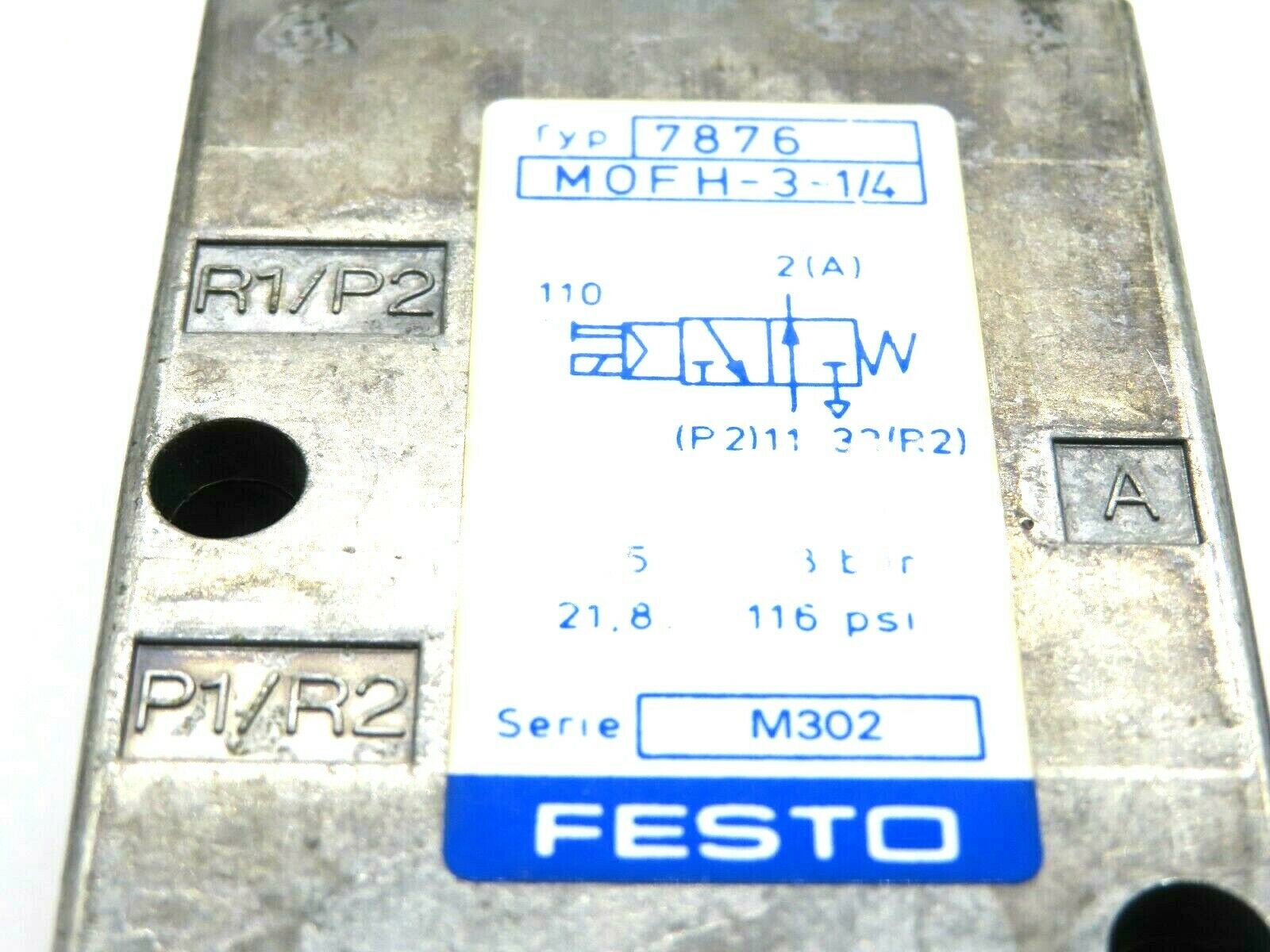 NEW FESTO MOFH-3-1/4 SOLENOID VALVE 7876 MOFH314 - SB Industrial Supply ...