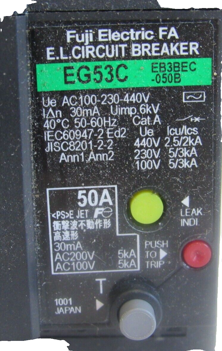 NEW FUJI ELECTRIC EG53C BREAKER EW50EAG - SB Industrial Supply, Inc.