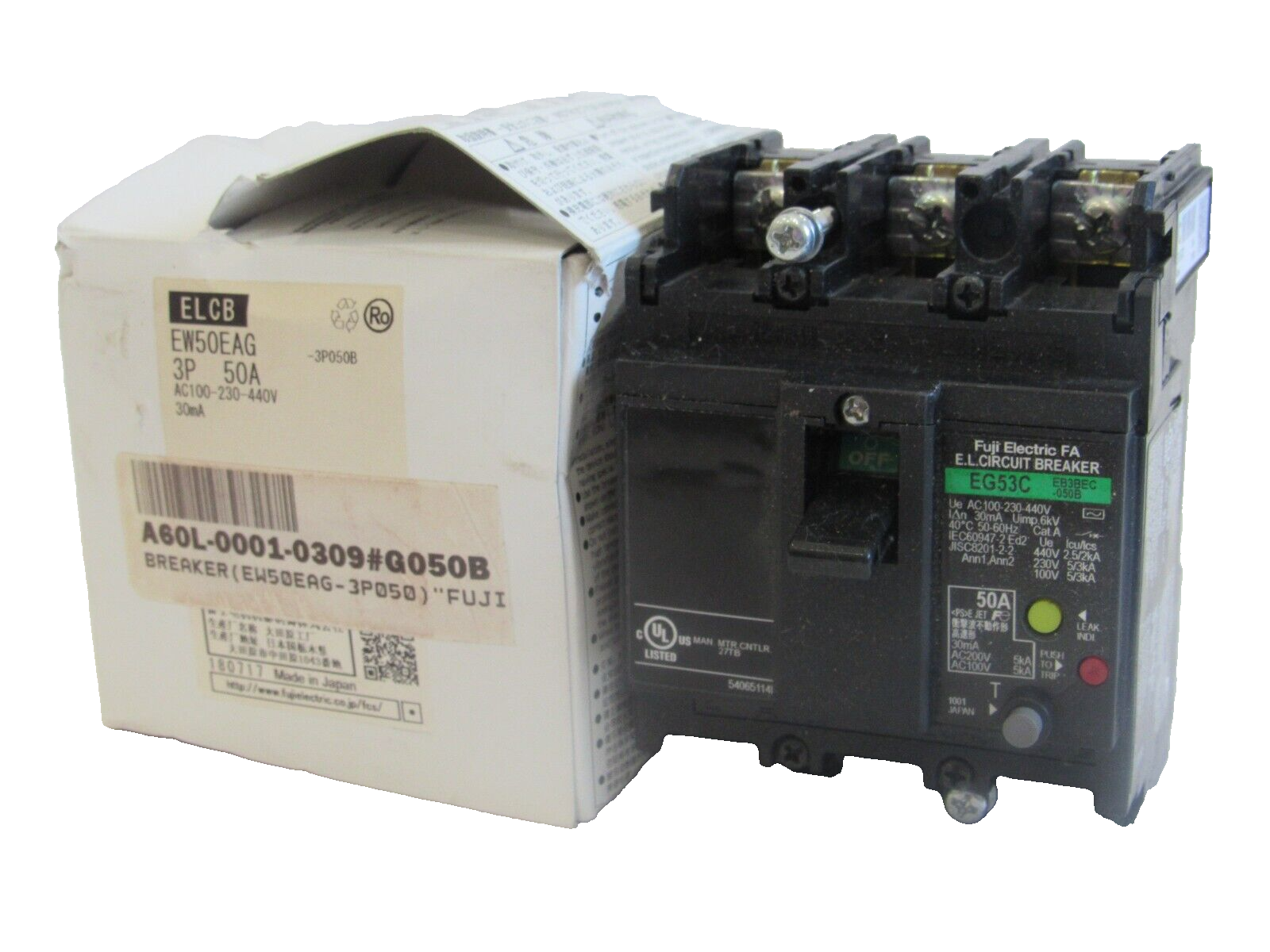 NEW FUJI ELECTRIC EG53C BREAKER EW50EAG - SB Industrial Supply, Inc.