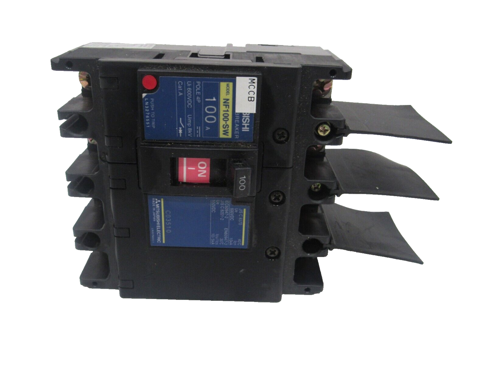 NEW MITSUBISHI NF100-SW CIRCUIT BREAKER 100A 4POLE NF100SW - SB ...