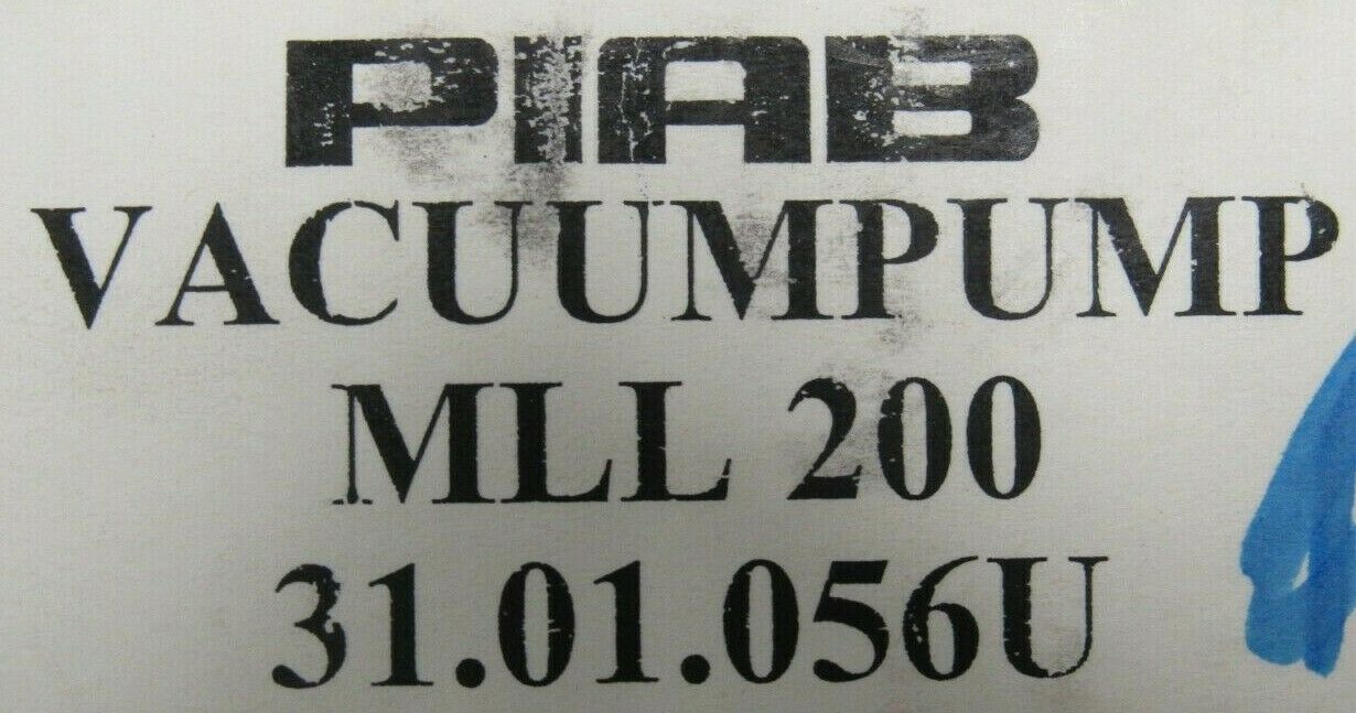 NEW PIAB 31.01.056U VACUUM PUMP MLL 200 3101056U - SB Industrial Supply ...