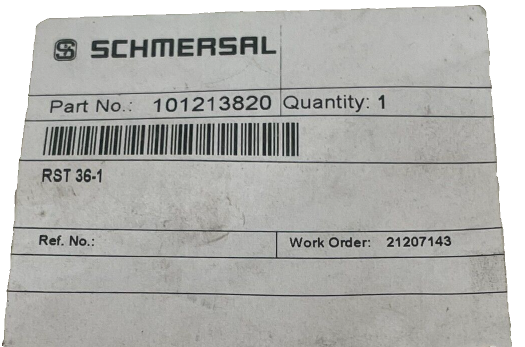 NEW SCHMERSAL RST 36-1 ACTUATOR 101213820 RST361 - SB Industrial Supply ...