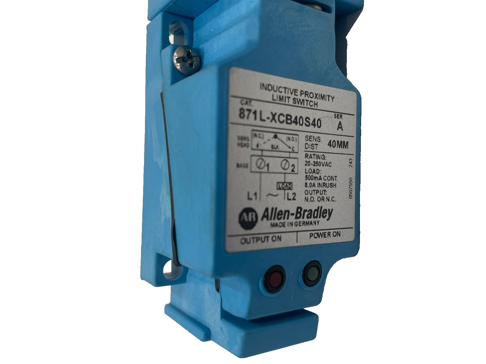 ALLEN BRADLEY 871L-XCB40S40 LIMIT SWITCH SERIES A 871LXCB40S40 NEW ...