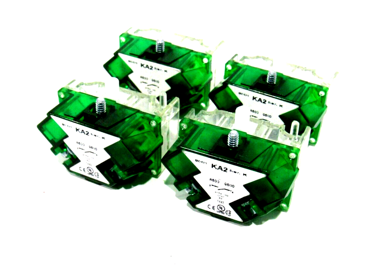 LOT OF 4 NEW SCHNEIDER ELECTRIC 9001-KA2 CONTACT BLOCKS SER.K 9001KA2 ...