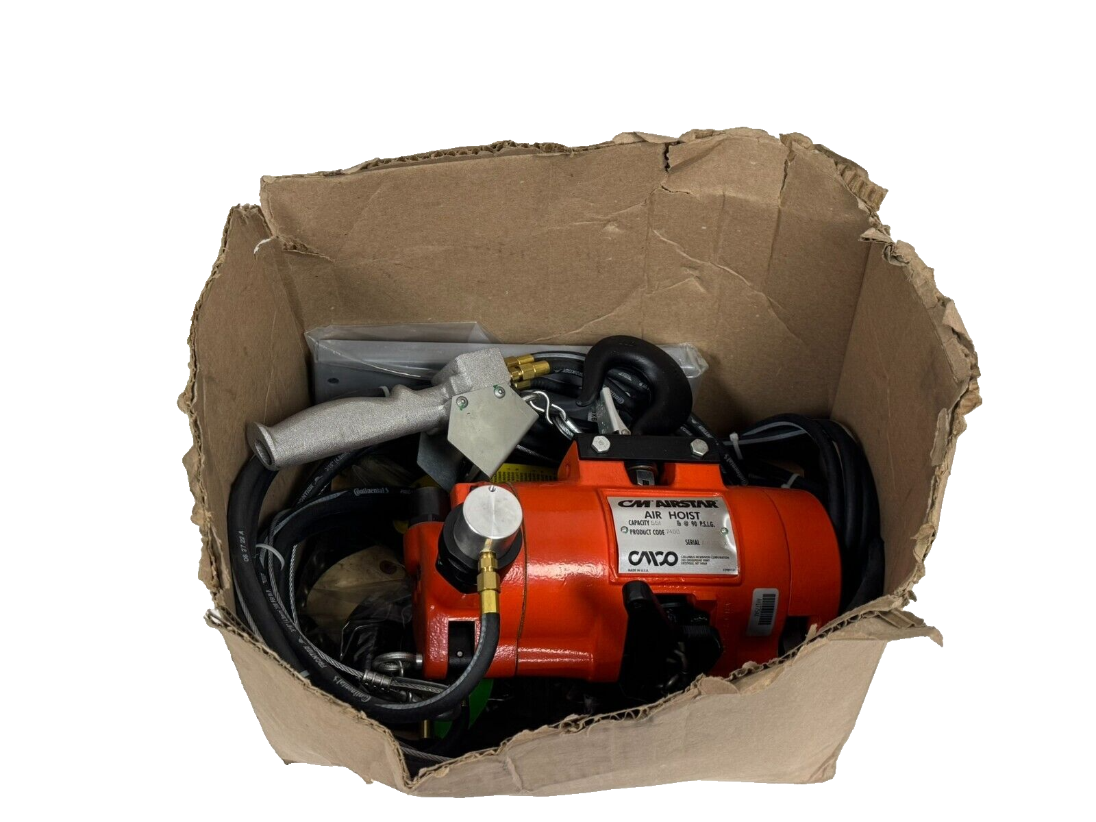 NEW CM AIRSTAR 7400 CHAIN HOIST 1/4-TON 14FT 65FPM 90PSIG W/ PENDANT ...