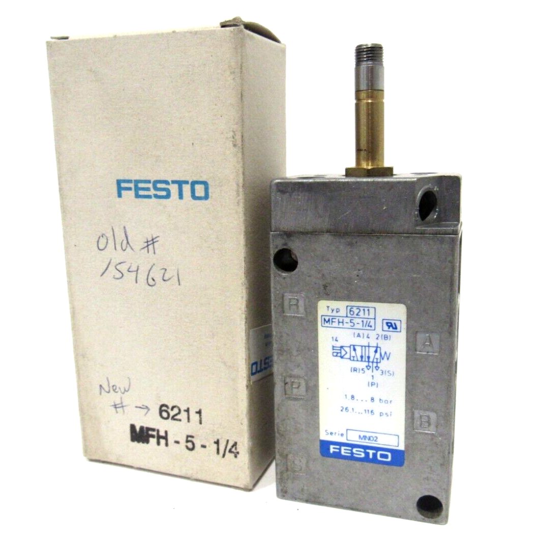 NEW FESTO MFH-5-1/4 SOLENOID VALVE 6211 MFH514 - SB Industrial Supply, Inc.