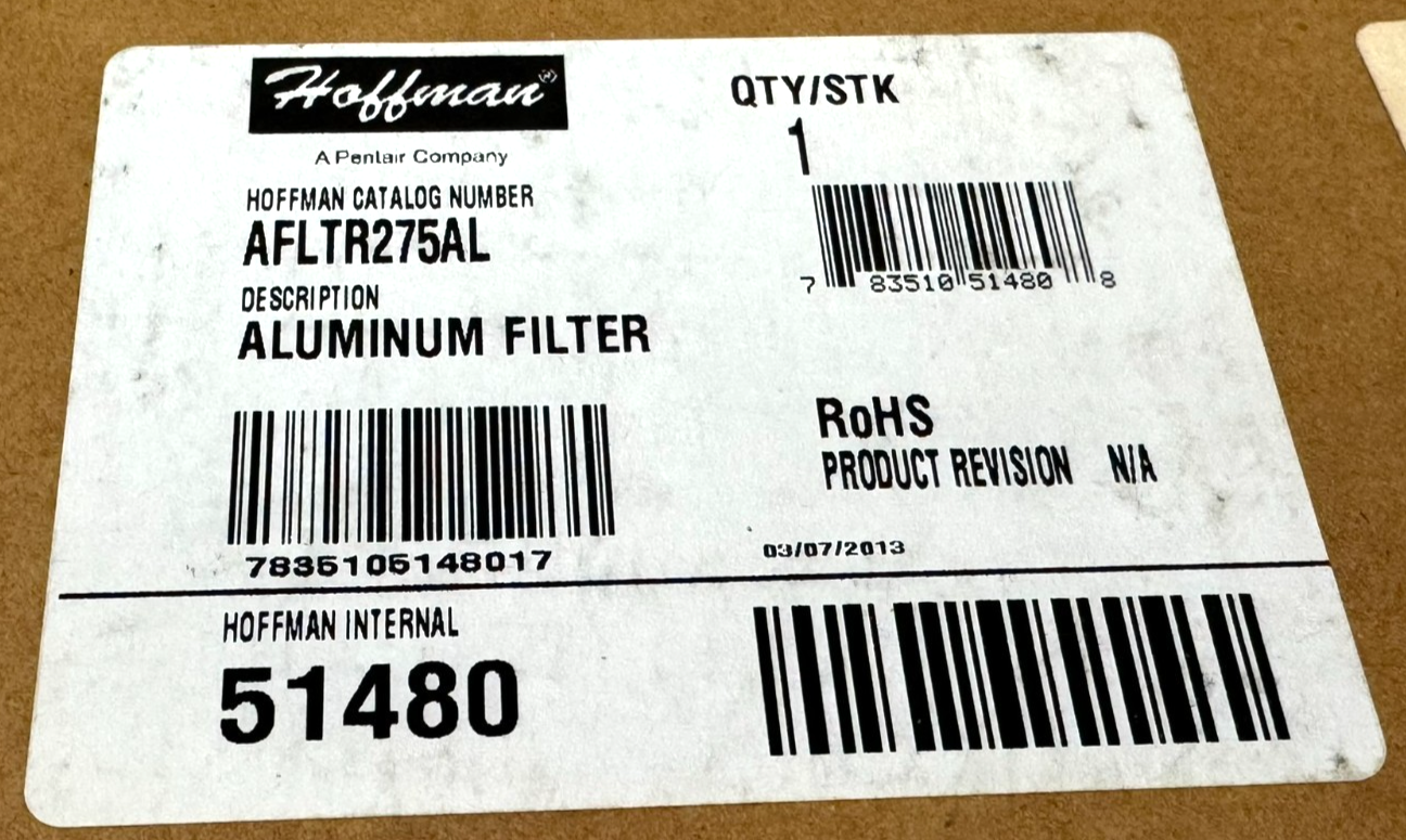 NEW HOFFMAN AFLTR275AL ALUMINUM FILTERS 51480 - SB Industrial Supply, Inc.