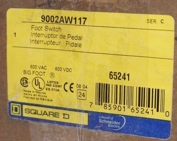 NEW SQUARE D 9002-AW117 FOOT SWITCH 9002AW117 - SB Industrial Supply, Inc.
