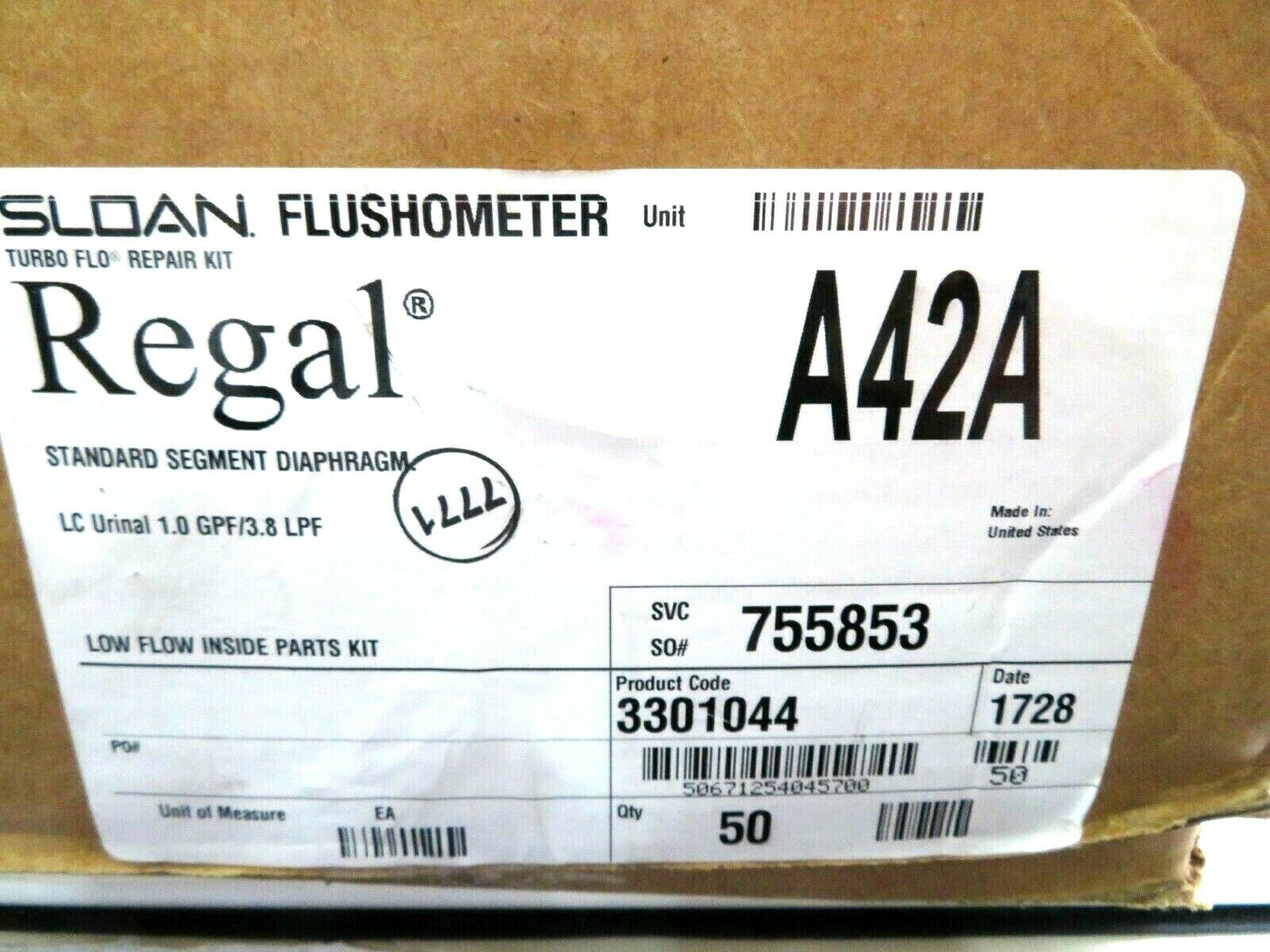 49 NEW SLOAN A-42-A URINAL FLUSHOMETER REPAIR KIT A42A - SB Industrial ...