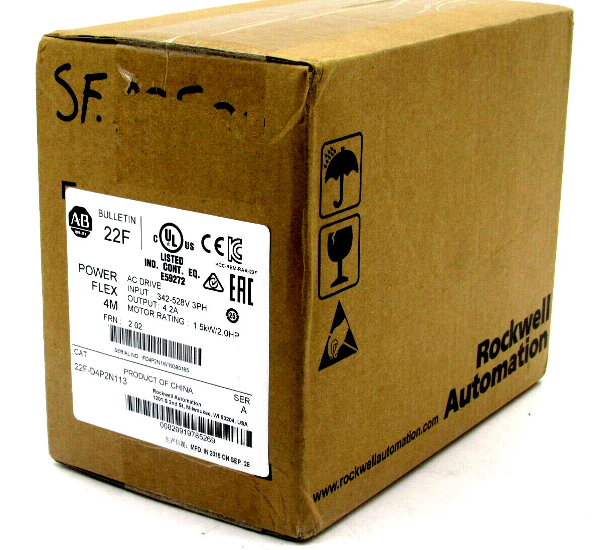ALLEN BRADLEY 22F-D4P2N113 AC DRIVE SERIES A 22FD4P2N113 NEW SURPLUS ...