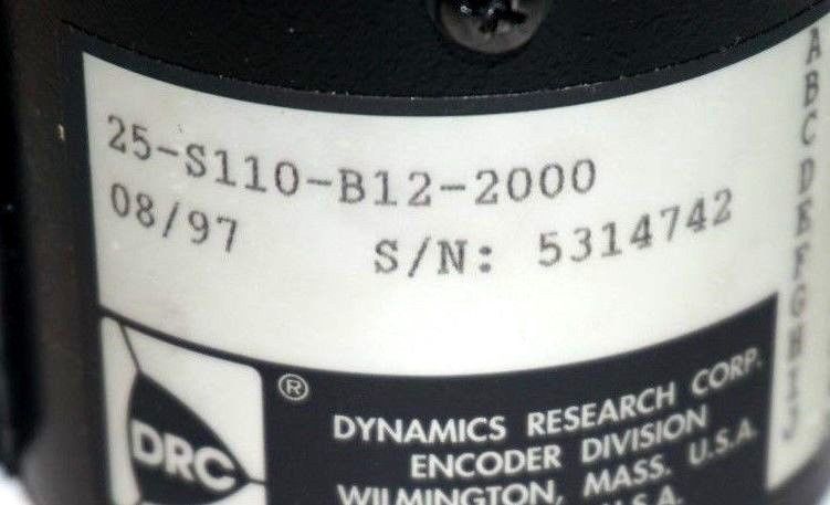 NEW DYNAMICS RESEARCH CORP. 25-S110-B12-2000 ENCODER 25S110B122000 - SB ...