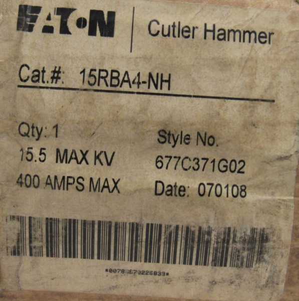 NEW EATON 15RBA4-NH FUSE HOLDER 400A 15RBA4NH - SB Industrial Supply, Inc.
