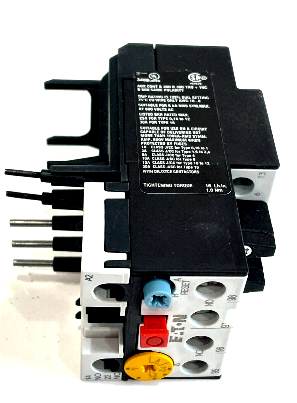NEW EATON ZB12-4 OVERLOAD RELAY XTOB004BC1 ZB124 - SB Industrial Supply ...