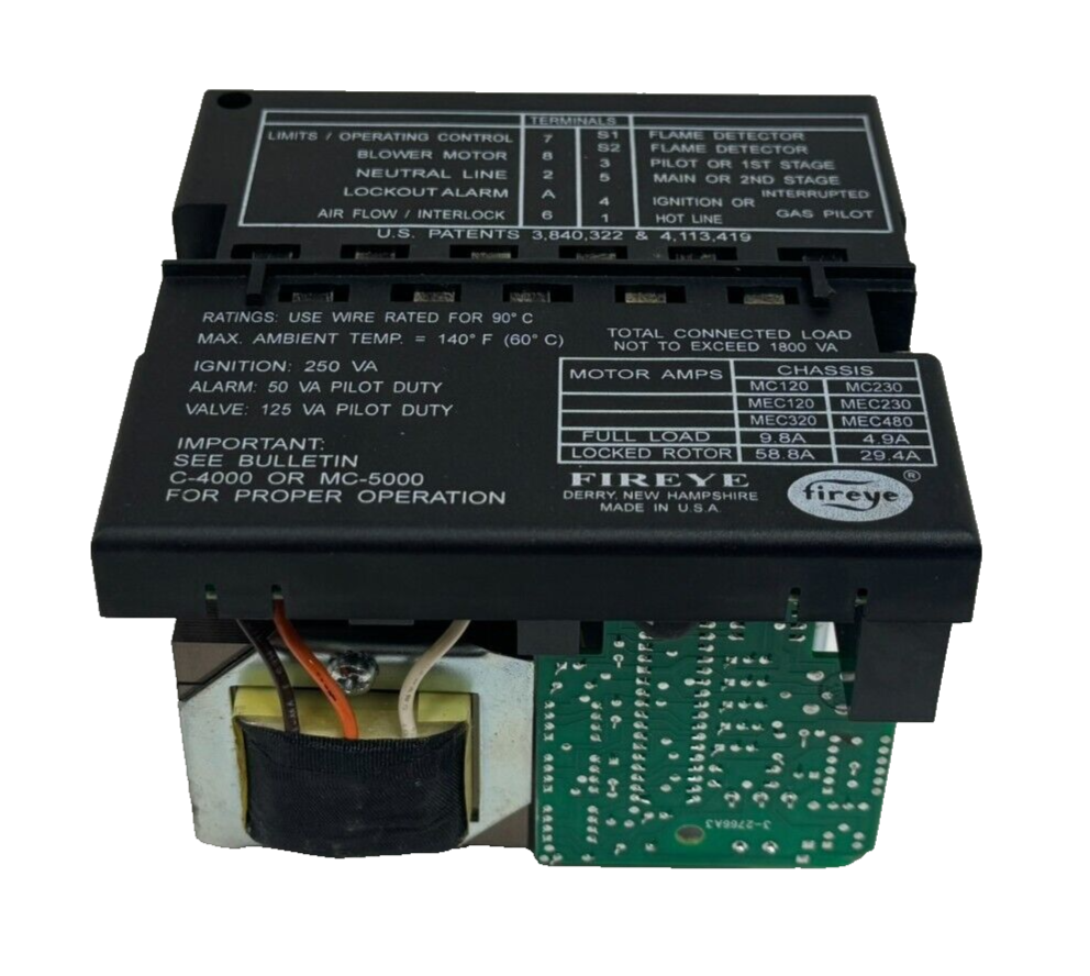 NEW FIREYE MC120 CHASSIS 120V 50/60HZ ( NO COVER ) - SB Industrial ...