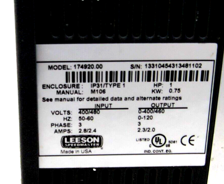 NEW LEESON 174920.00 AC DRIVE 17492000 - SB Industrial Supply, Inc.