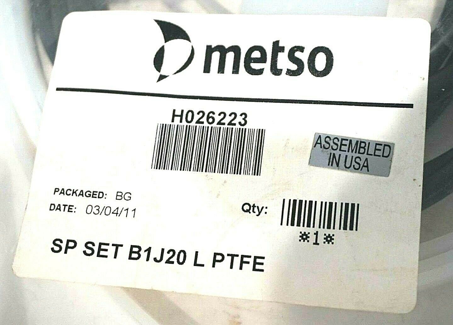 NEW METSO H026223 SP SET B1J20 L PTFE - SB Industrial Supply, Inc.