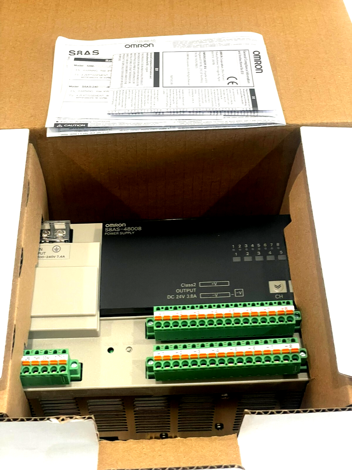 NEW OMRON S8AS-48008 POWER SUPPLY 24V DC 20A S8AS48008 - SB Industrial Supply, Inc.