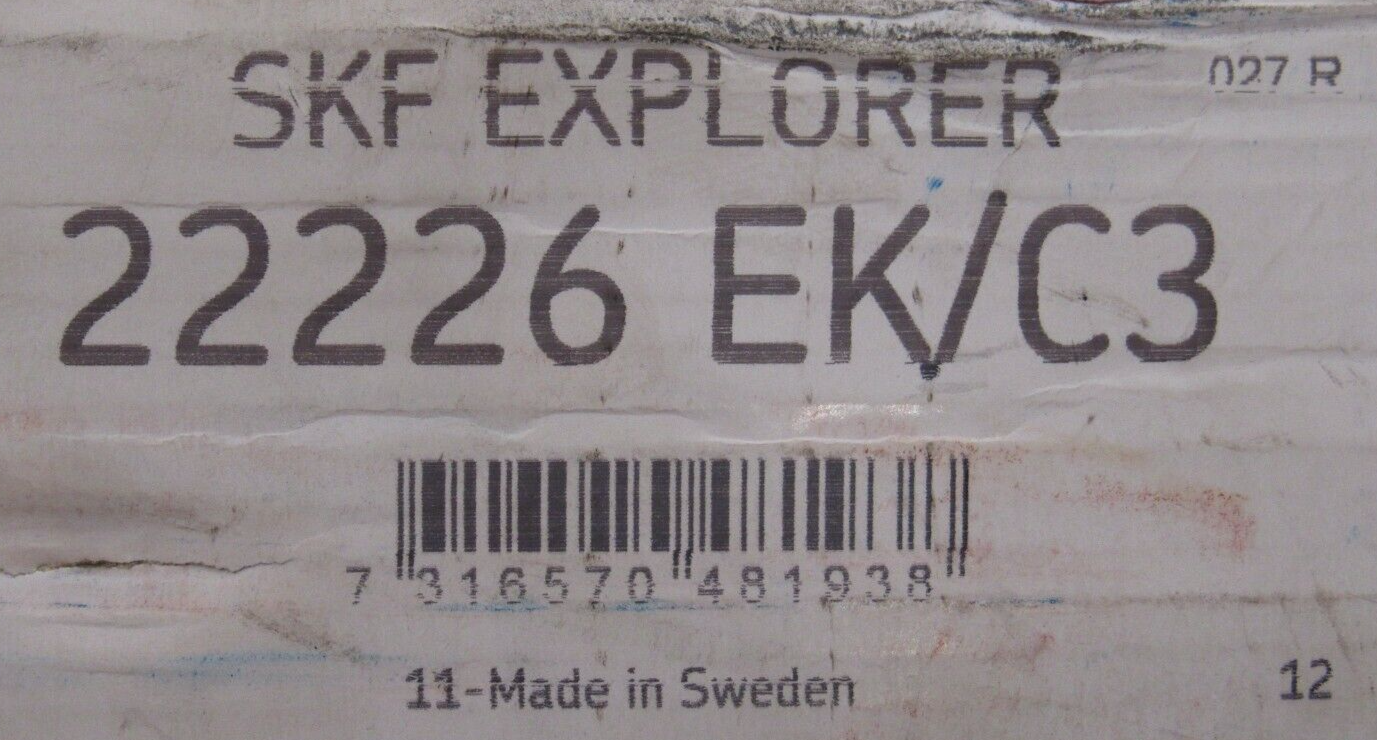 NEW SKF 22226 EK/C3 ROLLER BEARING 22226EKC3 - SB Industrial Supply, Inc.