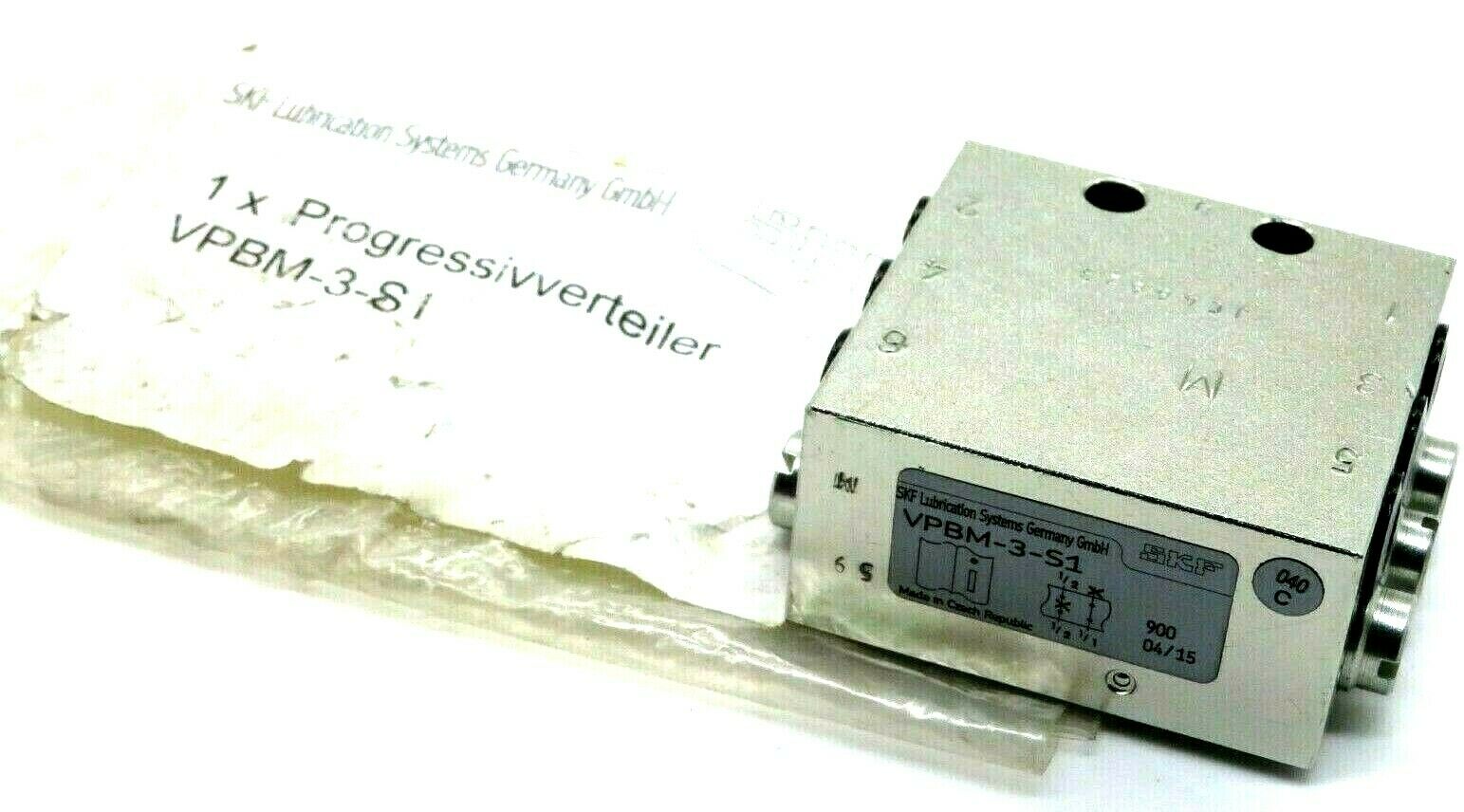 NEW SKF VPBM-3-S1 LUBRICATION BLOCK DIVIDER VPBM3S1 - SB Industrial ...