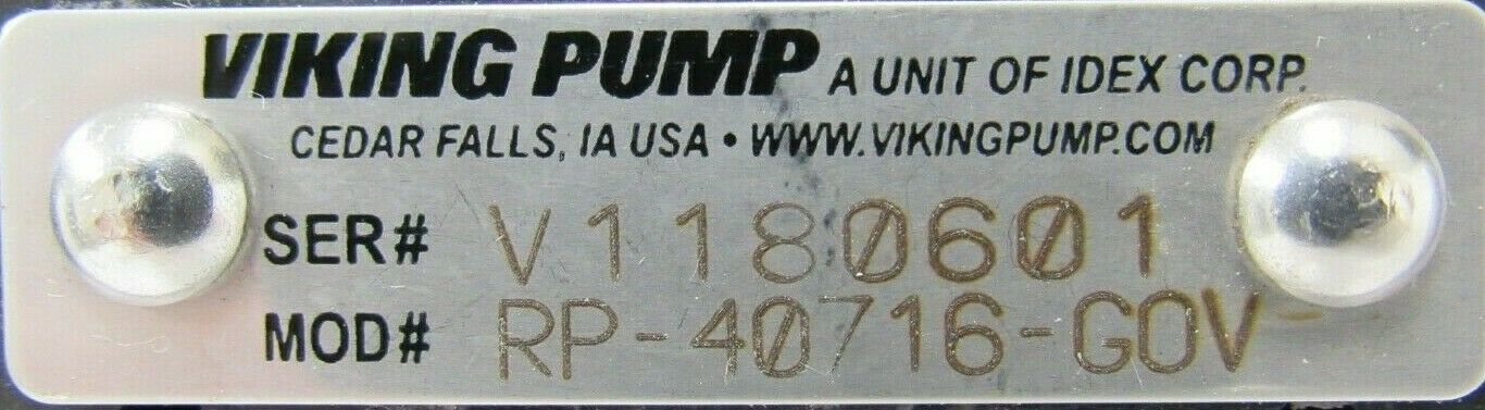 NEW VIKING PUMP RP-40716-GOV PUMP RP40716GOV - SB Industrial Supply, Inc.