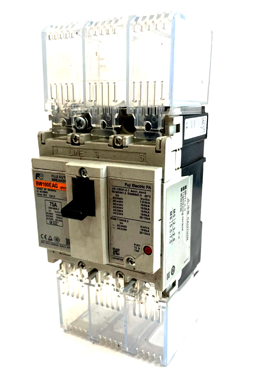 USED FUJI ELECTRIC BW100EAG-3P075 CIRCUIT BREAKER BW100EAG3P075 - SB ...