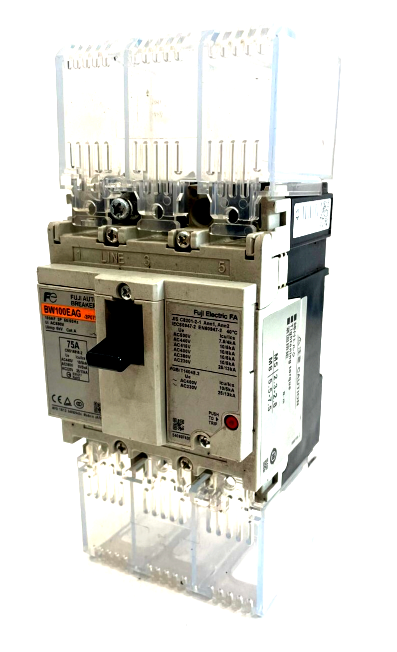 USED FUJI ELECTRIC BW100EAG-3P075 CIRCUIT BREAKER BW100EAG3P075 - SB ...
