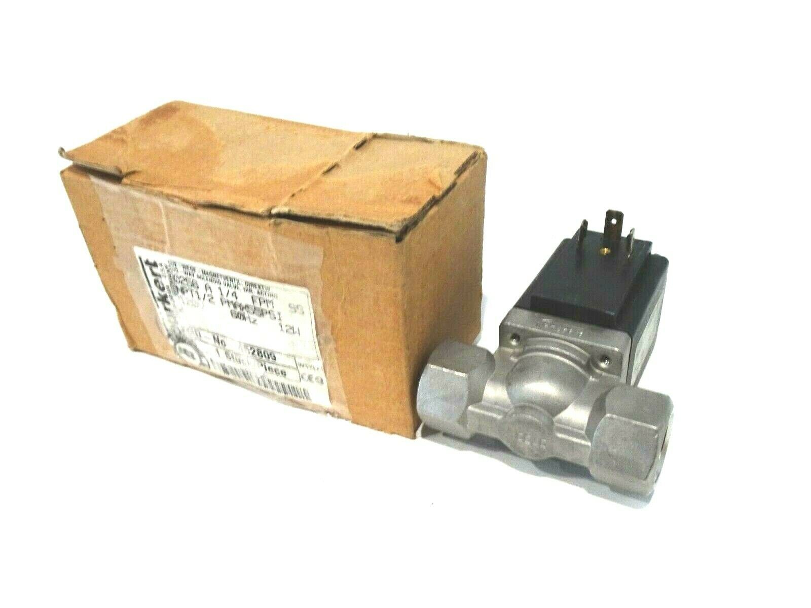 NEW BURKERT 0256 A 1/4 FPM SS SOLENOID VALVE 0256A14FPMSS - SB ...