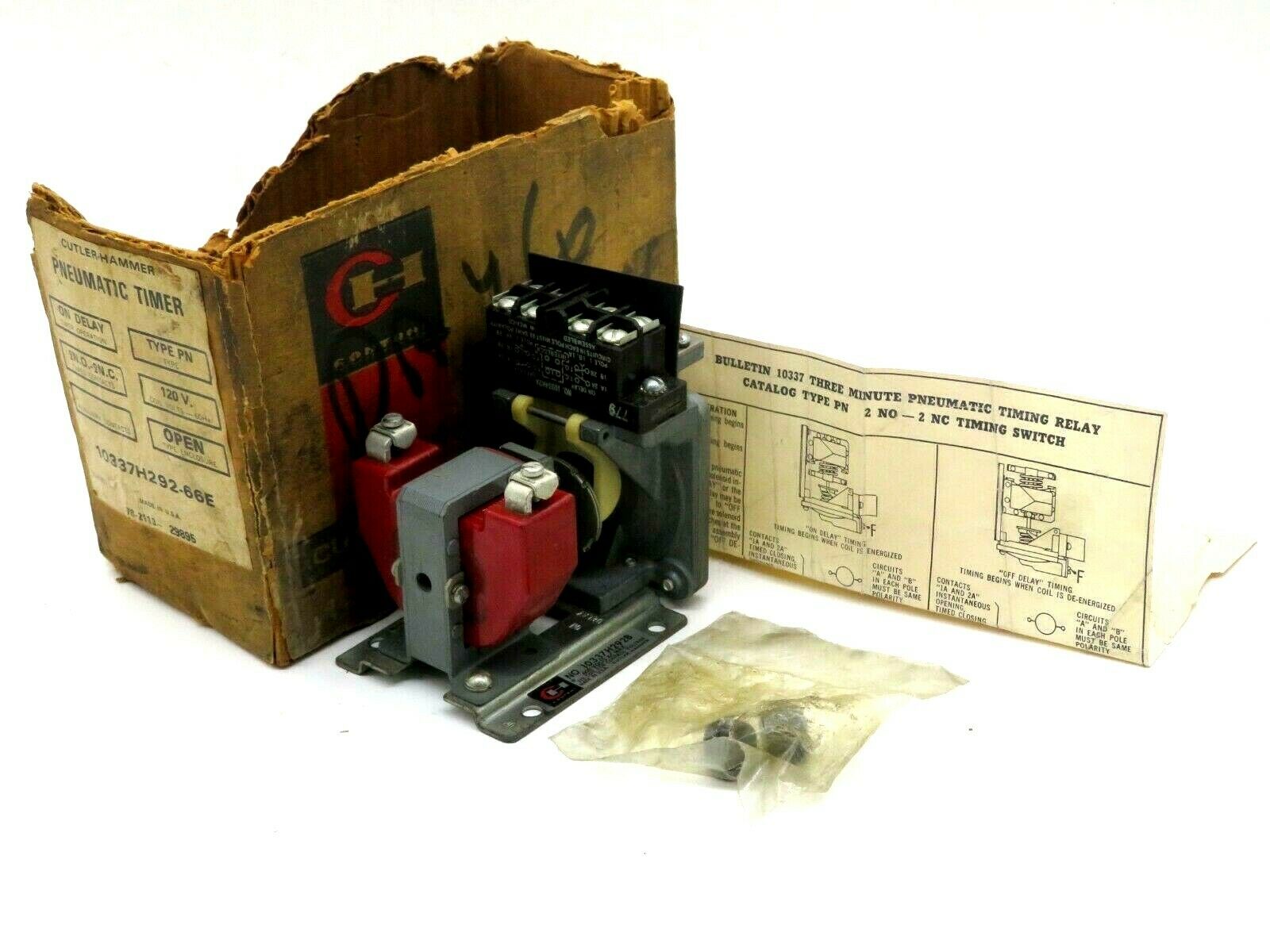 NEW CUTLER HAMMER 10337H292-66E PNEUMATIC TIMER 10337H292B 10337H29266E ...