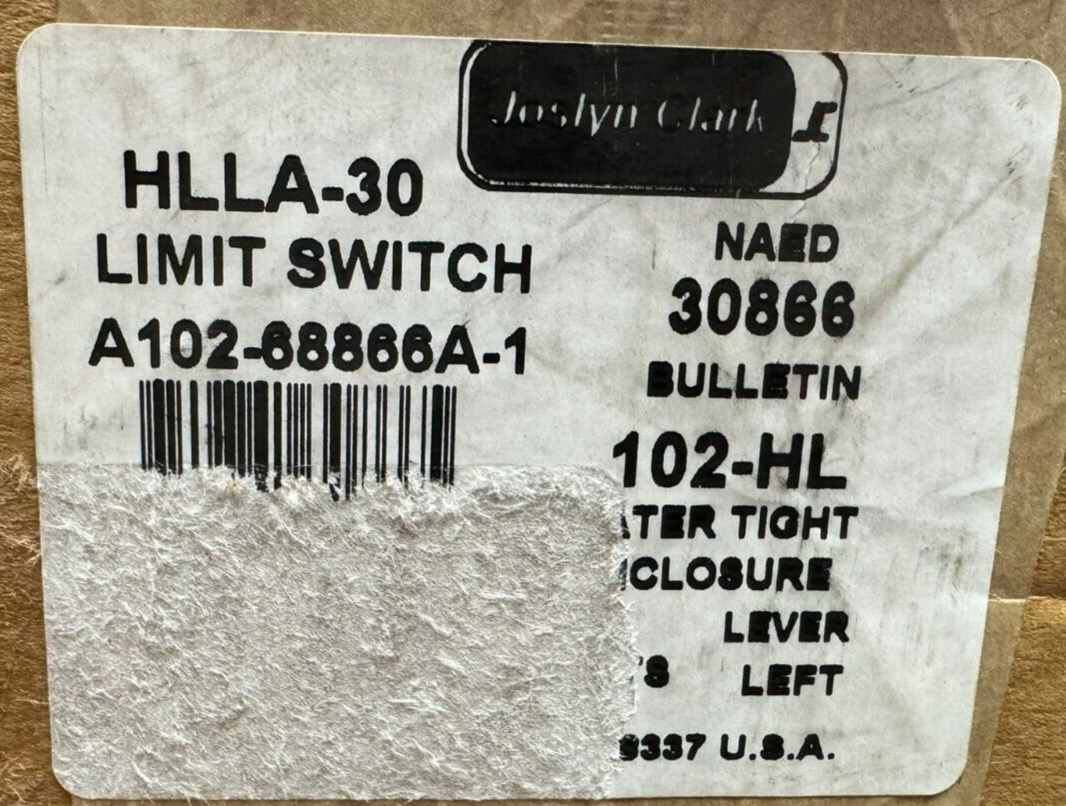 NEW JOSLYN CLARK A102-68866A-1 LIMIT SWITCH HLLA-30 102-HL - SB ...