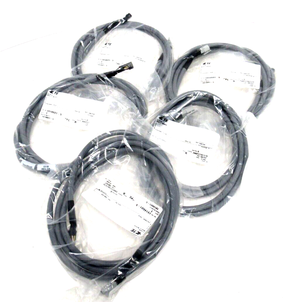 NEW LOT OF 5 ETE 1914601-5 CORD SET 19146015 10 PIN CONNECTOR - SB ...