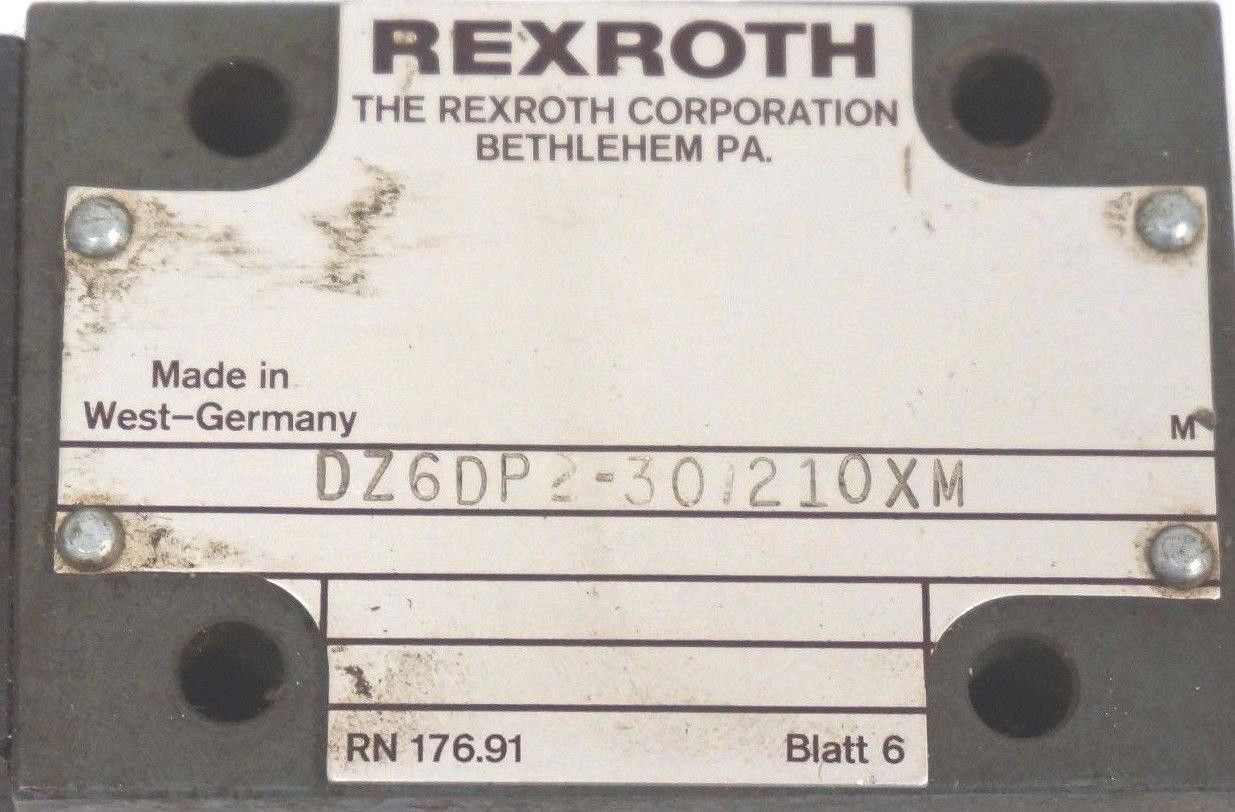 NEW REXROTH DZ6DP2-30/210XM VALVE DZ6DP230210XM - SB Industrial Supply ...