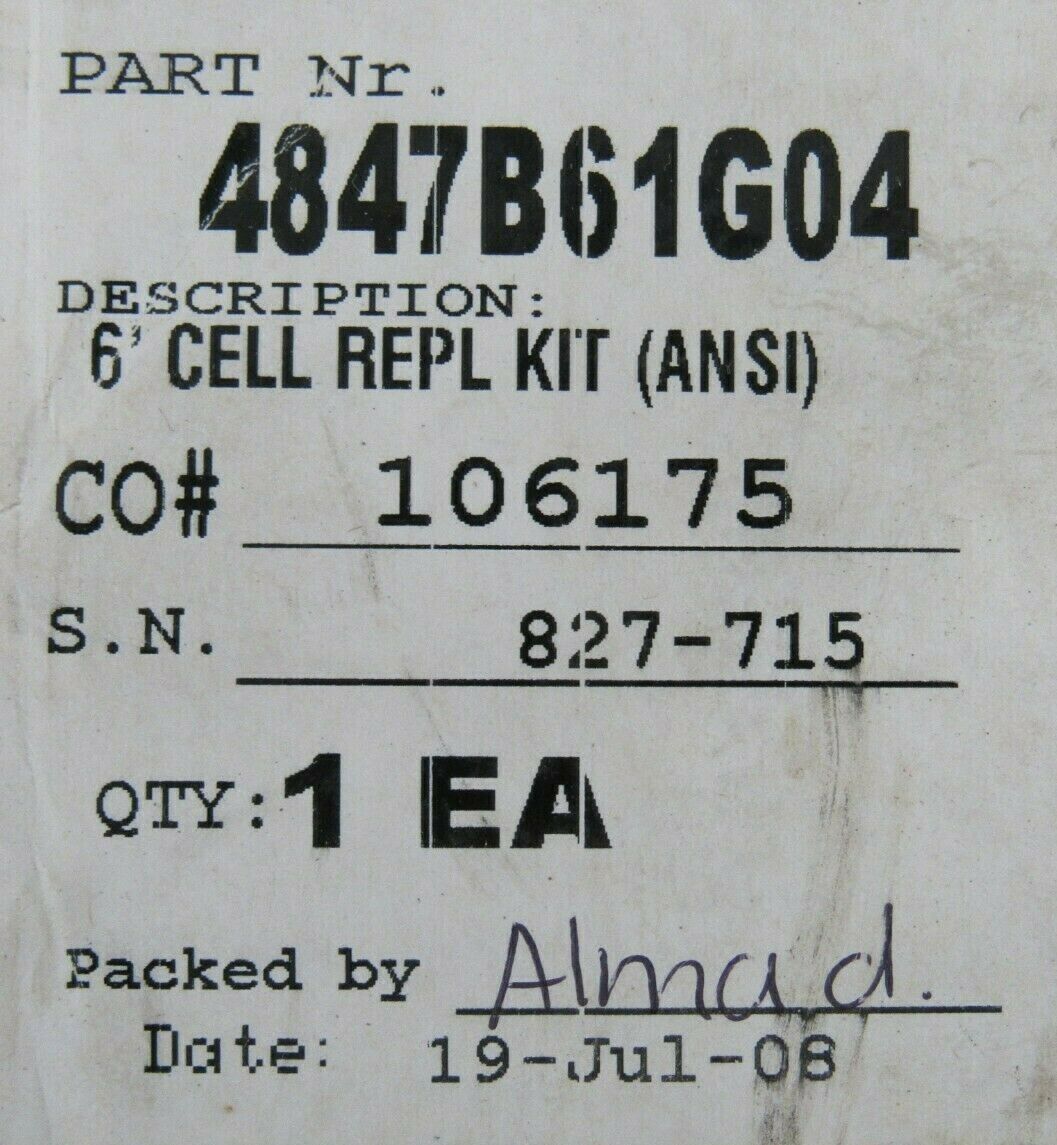NEW ROSEMOUNT 4847B61G04 6' CELL REPLACEMENT KIT - SB Industrial Supply ...
