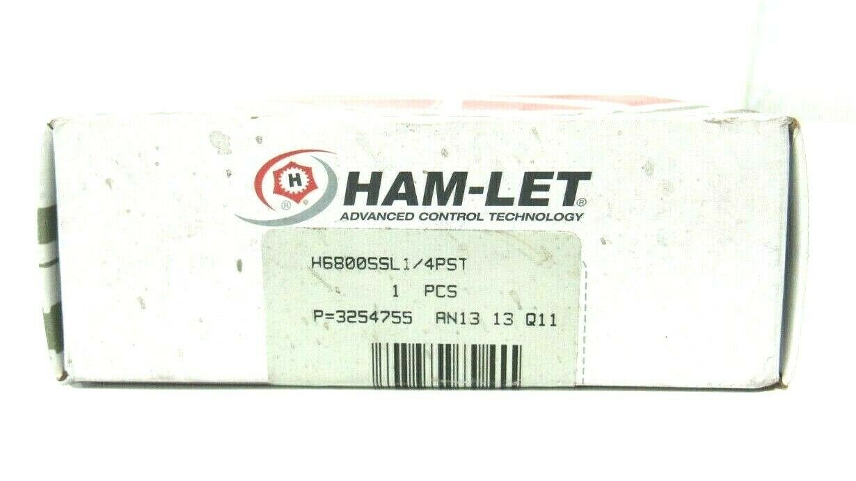 NEW SEALED HAM-LET H6800SSL1/4PST VALVE H6800SSL14PST - SB Industrial ...