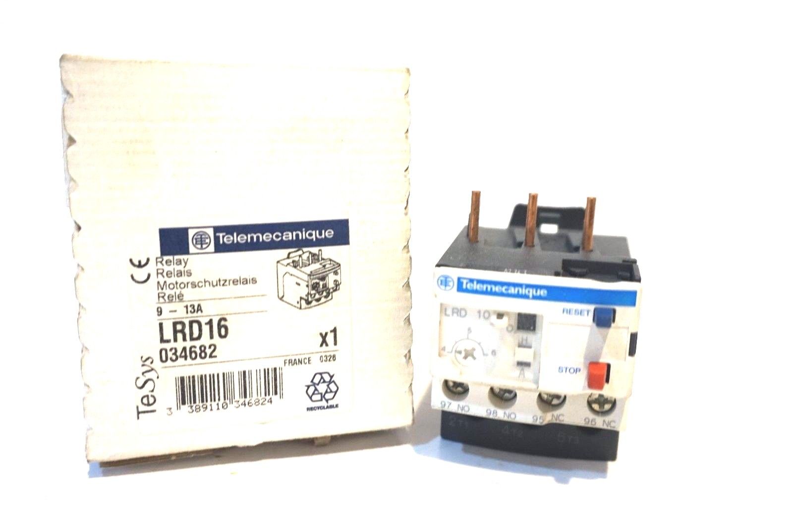 NEW TELEMECANIQUE LRD16 OVERLOAD RELAY - SB Industrial Supply, Inc.