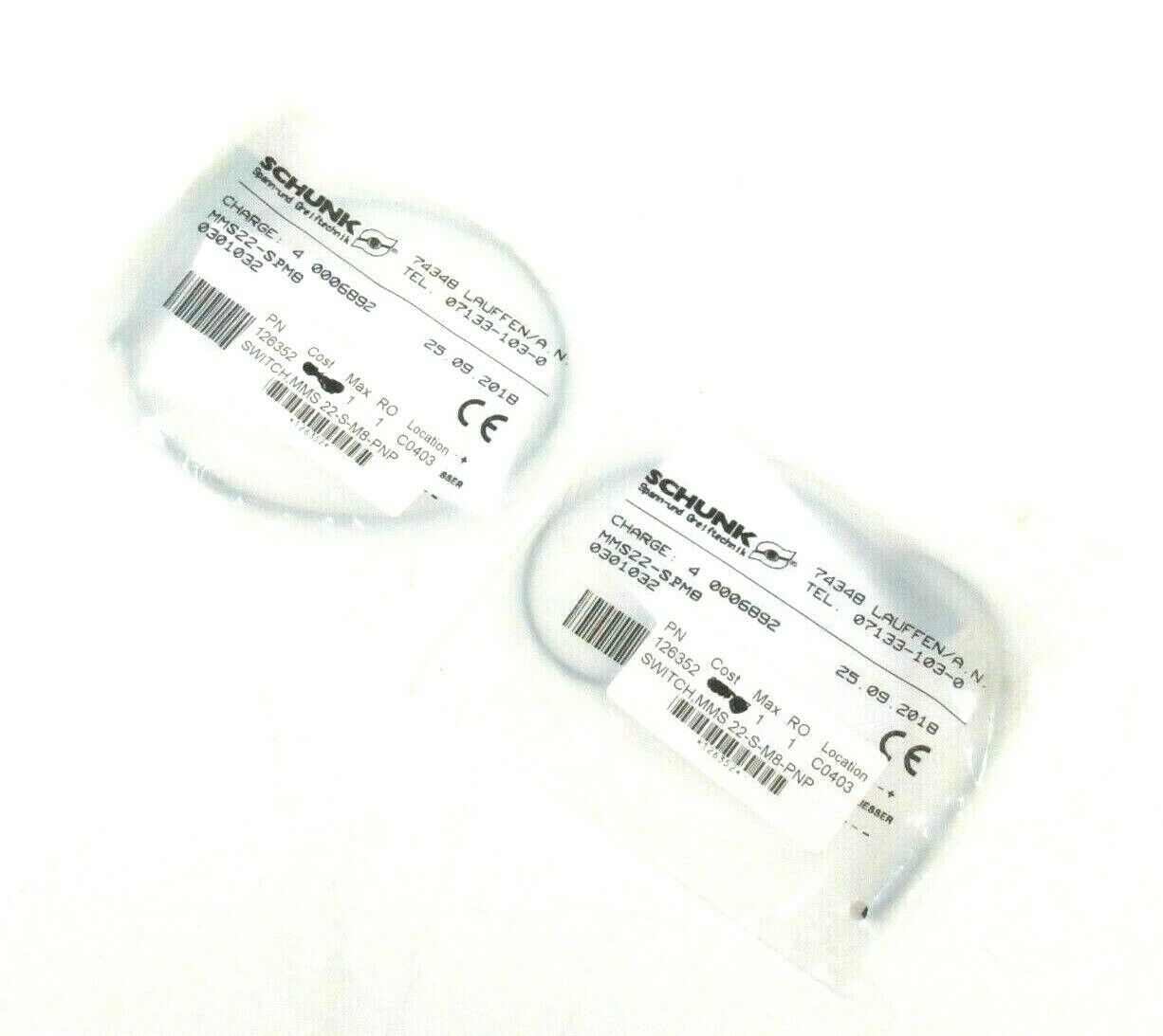 2 NEW SCHUNK MMS22-SPM8 0301032 SENSORS MMS22SPM8 - SB Industrial ...