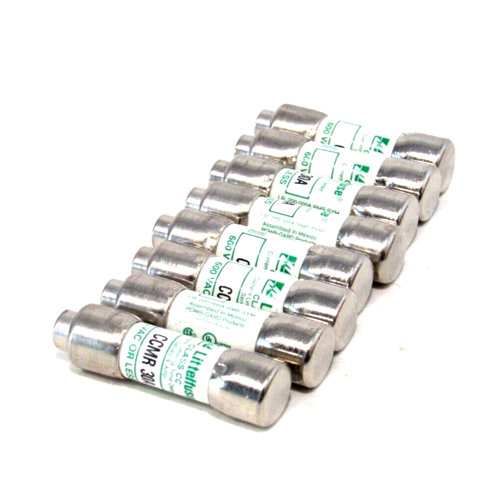 LOT OF 8 NEW LITTELFUSE CCMR-30A FUSES CCMR30A - SB Industrial Supply, Inc.