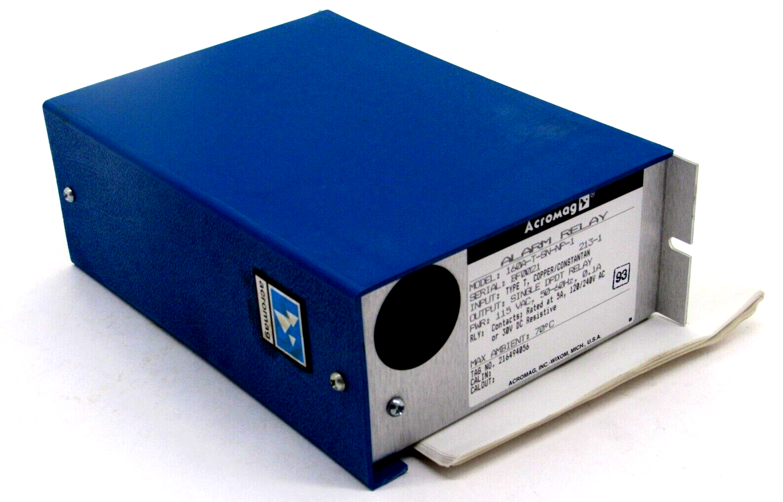 NEW ACROMAG 160A-T-SN-NP-1 ALARM RELAY 115 VAC 50/60HZ 160ATSNNP1 - SB ...