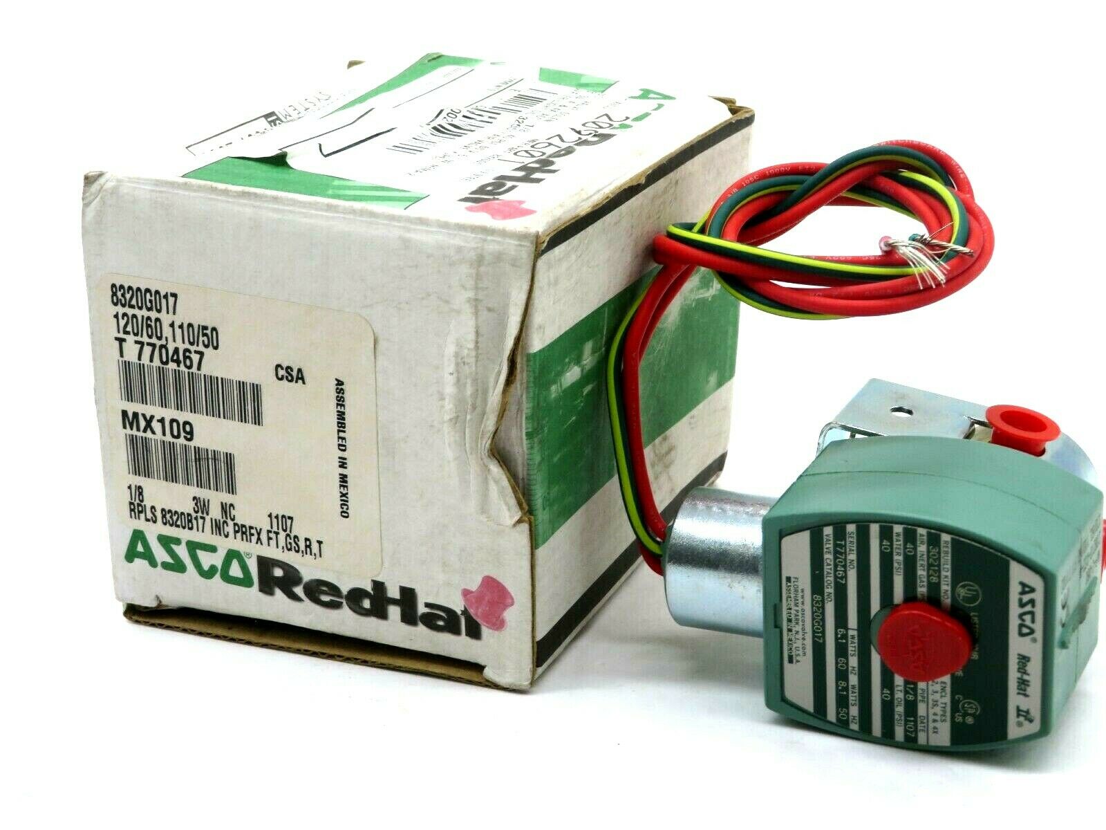 NEW ASCO 8320G017 SOLENOID VALVE 120/60, 110/50 - SB Industrial Supply ...