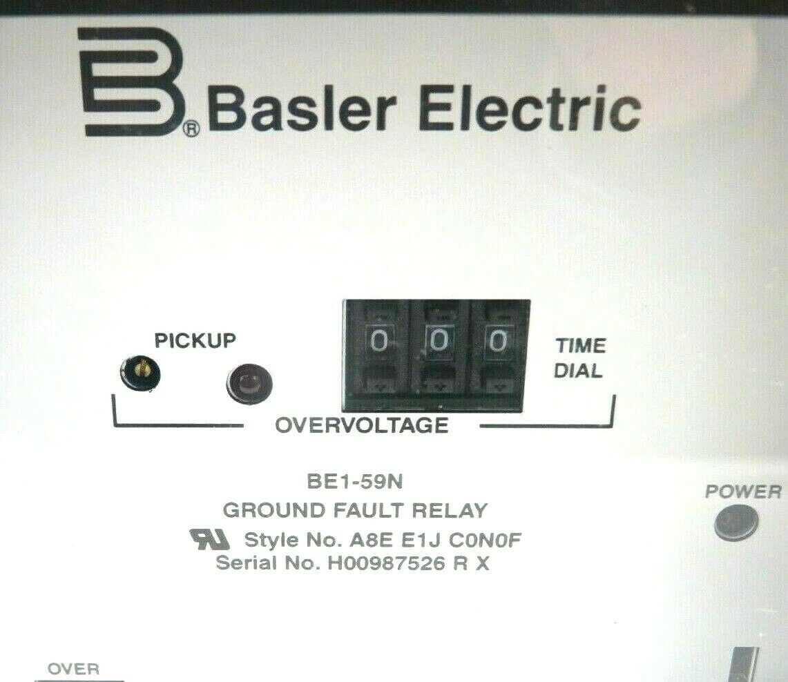 NEW BASLER ELECTRIC BE1-59N GROUND FAULT ELECTRIC RELAY BE159N - SB ...