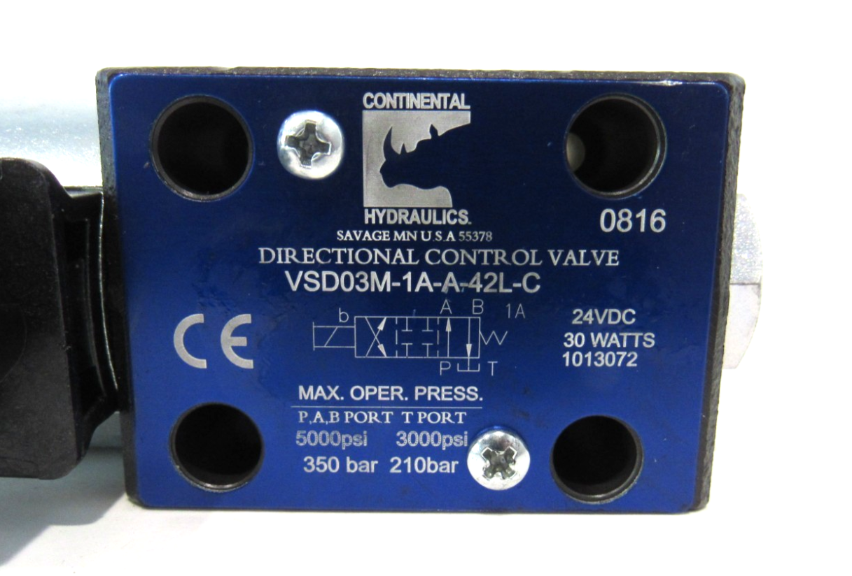 NEW CONTINENTAL HYDRAULICS VSD03M-1A-A-42L-C CONTROL VALVE ...