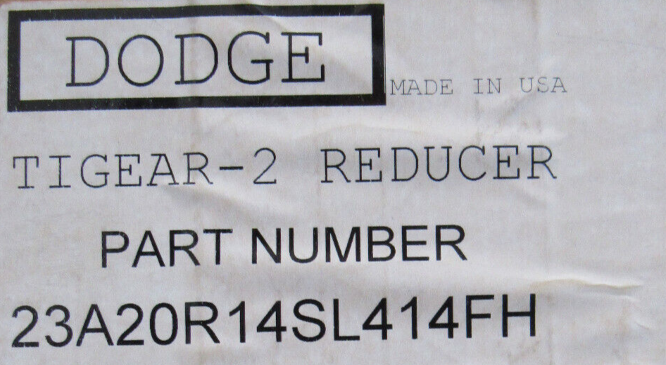 NEW DODGE 23A20R14SL414FH GEAR REDUCER 20:1 - SB Industrial Supply, Inc.