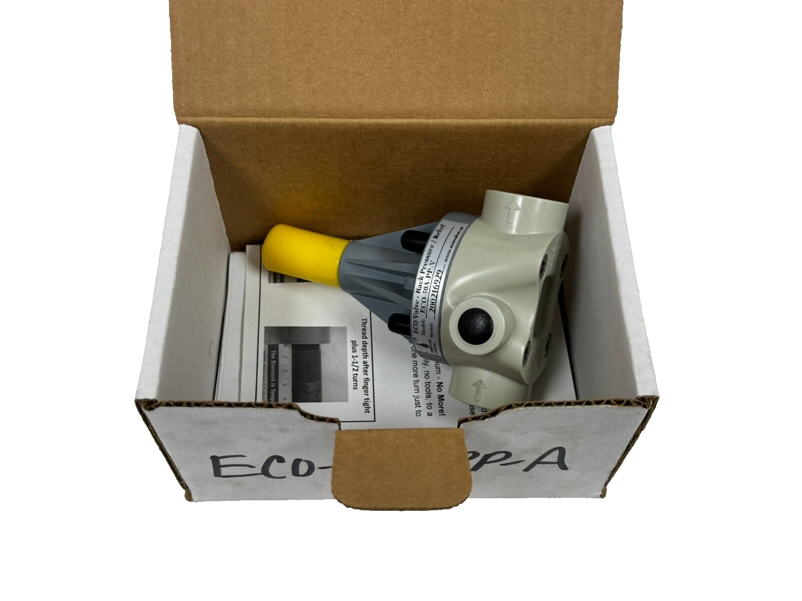 NEW ECO VALVE ECO-50A-PP-V PRESSURE RELIEF VALVE 1/4" DN15 THREADED ...