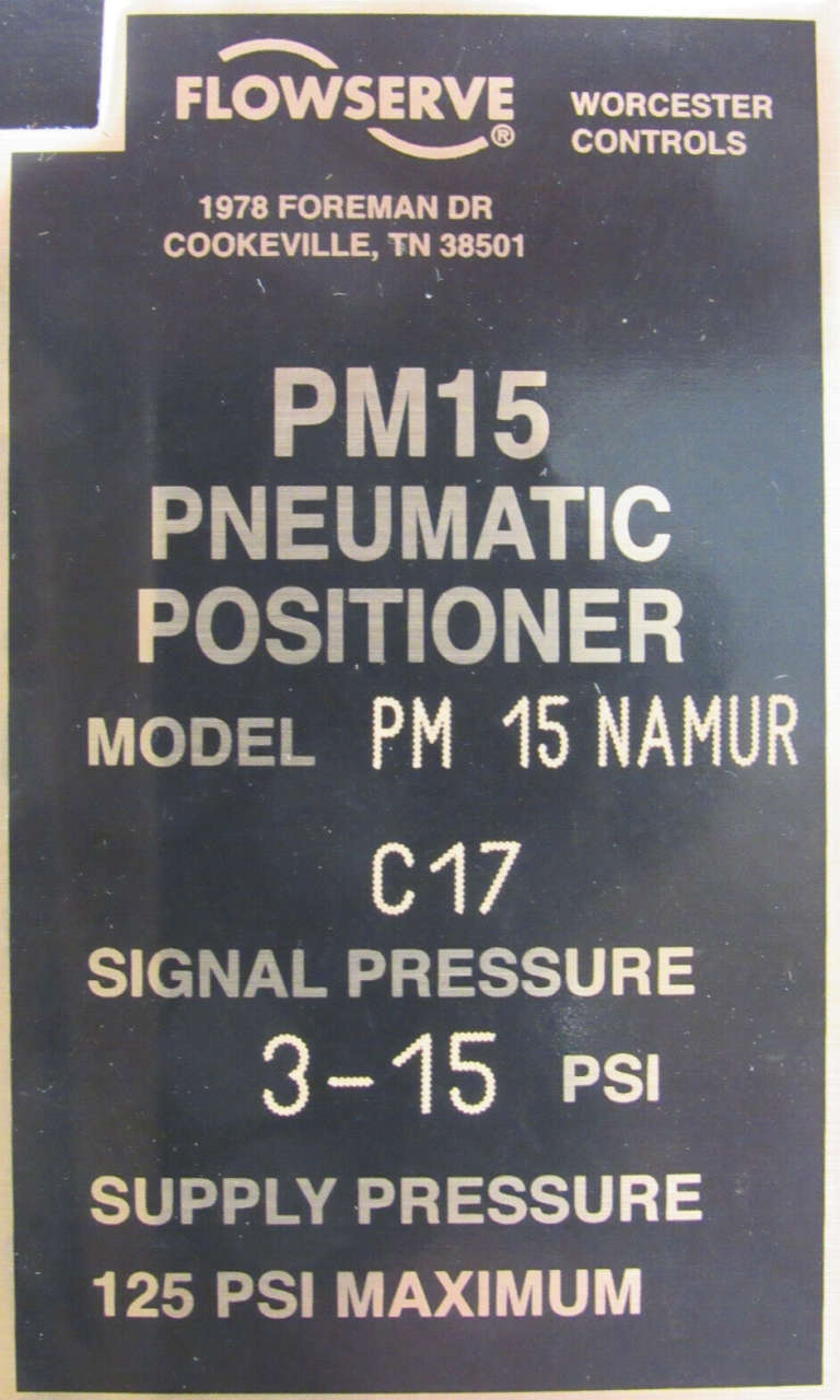 NEW FLOWSERVE PM15NAMUR PNEUMATIC POSITIONER - SB Industrial Supply, Inc.