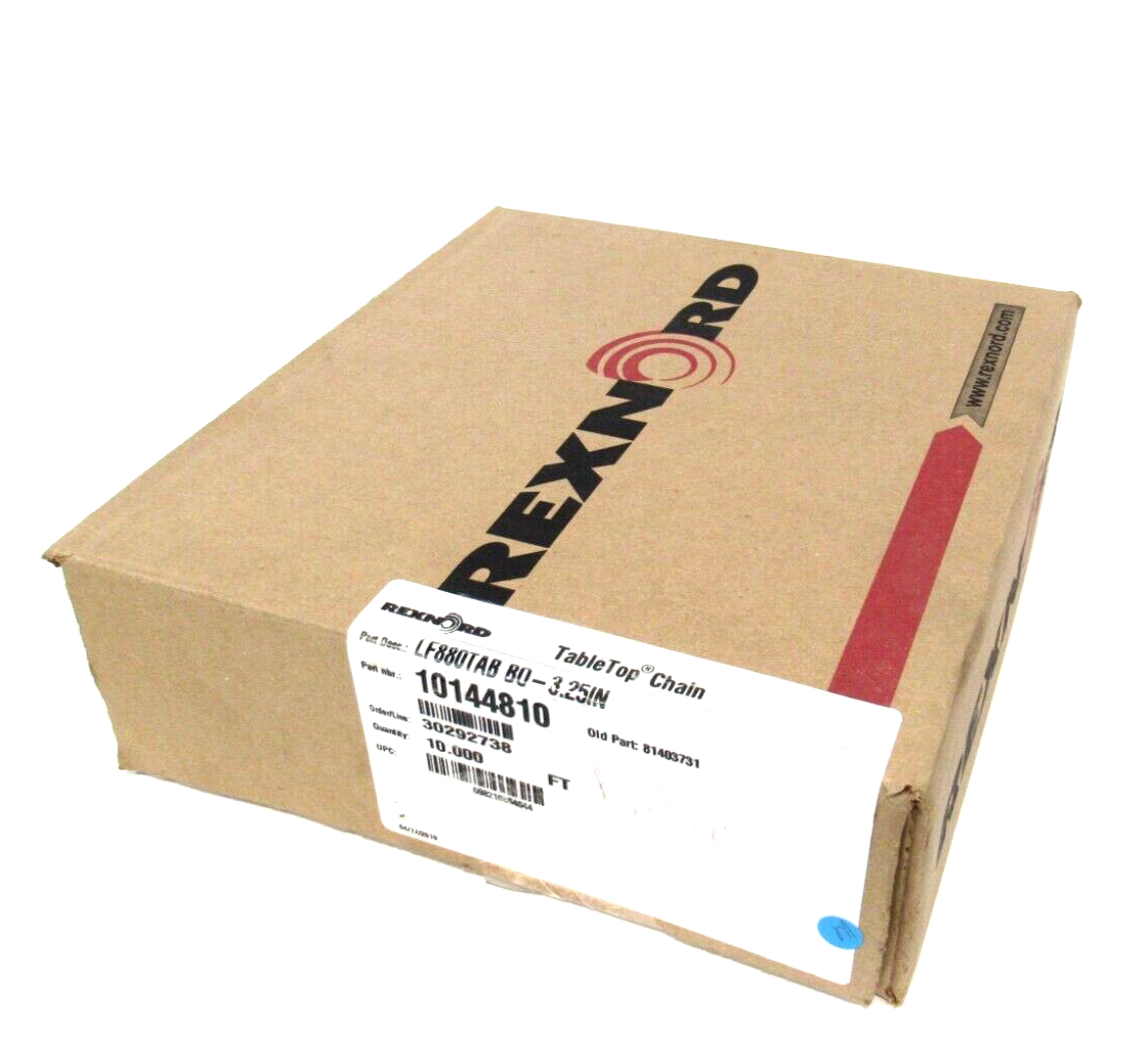 NEW REXNORD LF880TAB-BO-3.25IN TABLETOP CHAIN 10144810 LF880TABBO325IN ...