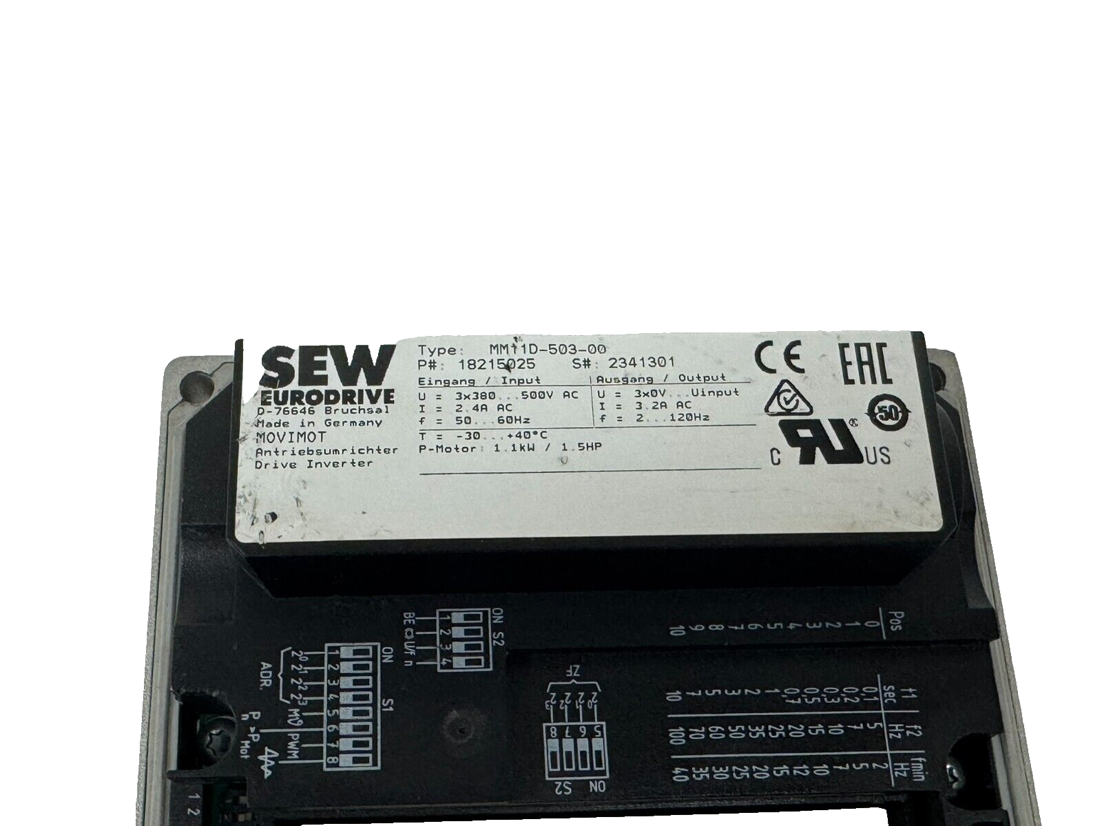 NEW SEW EURODRIVE MM11D-503-00 MOVIMOT MOTOR CONTROLLER 18215025 ...