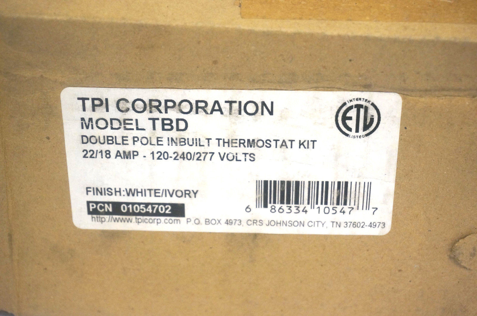 NEW TPI CORPORATION TDB THERMOSTAT KIT - SB Industrial Supply, Inc.